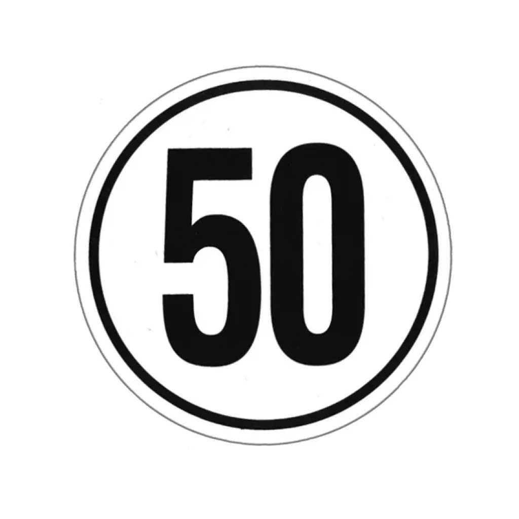 Speed Sign (50kph) | JOL Springs & Spares
